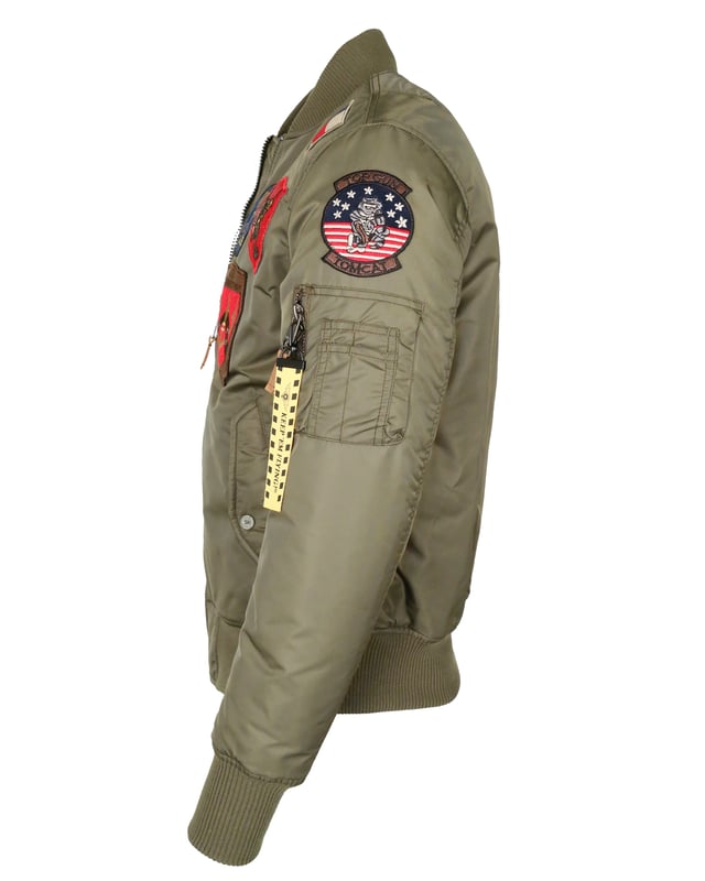 Top Gun Bomberjacke im Pilotenstil mit Patches TG20191053