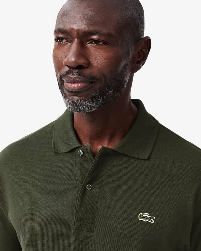 Lacoste Classic Fit L.12.12 Original Piqué Polo Shirt in Khaki Green