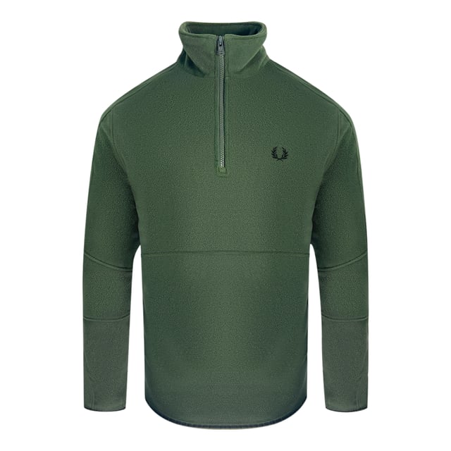 Fred Perry Polar Fleece Jachtgroen Half-Zip Jacket