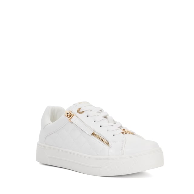 Dune Ladies Eisel - Quilted Flatform Lace Up Trainers