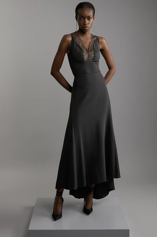 Tailored Maxi Waterfall Skirt