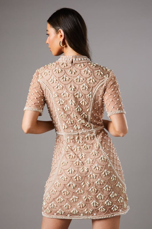 Embellished Mini Dress