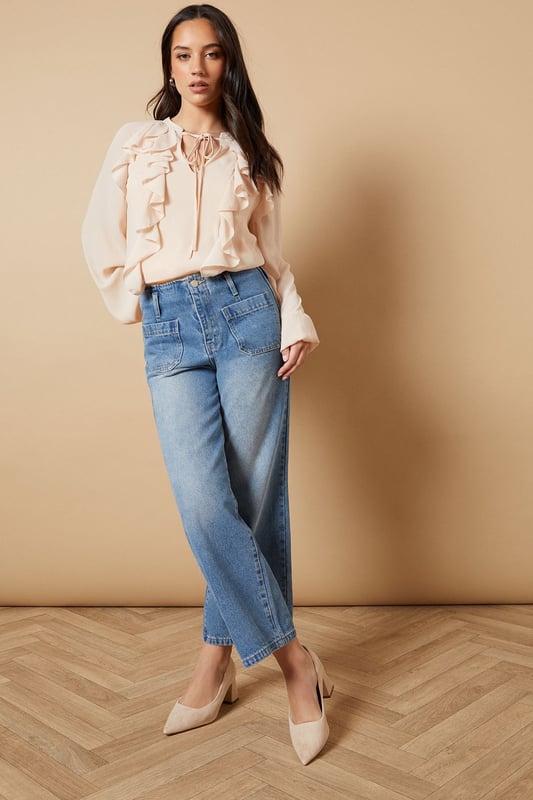 Vern Faux Suede Pointed Block Court Shoes