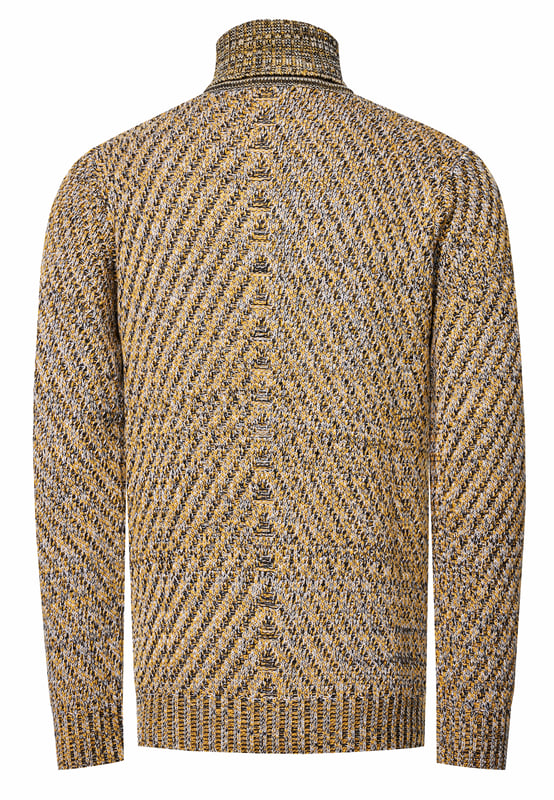 Schwerer Grobstrick Rollkragen-Pullover