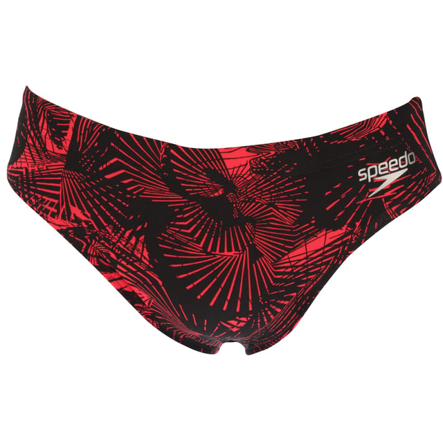 Speedo - "Allover" Schwimmshorts für Herren (Schwarz/Rot)