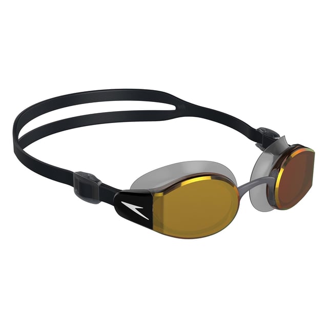 Speedo Mens Mariner Pro Mirror Swimming Goggles (Black/Orange)