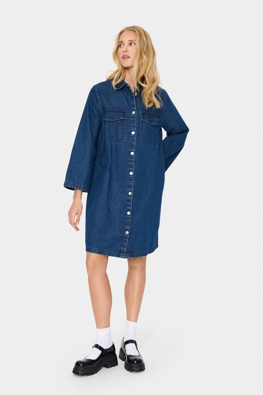 Kleid Gerade Passform blue