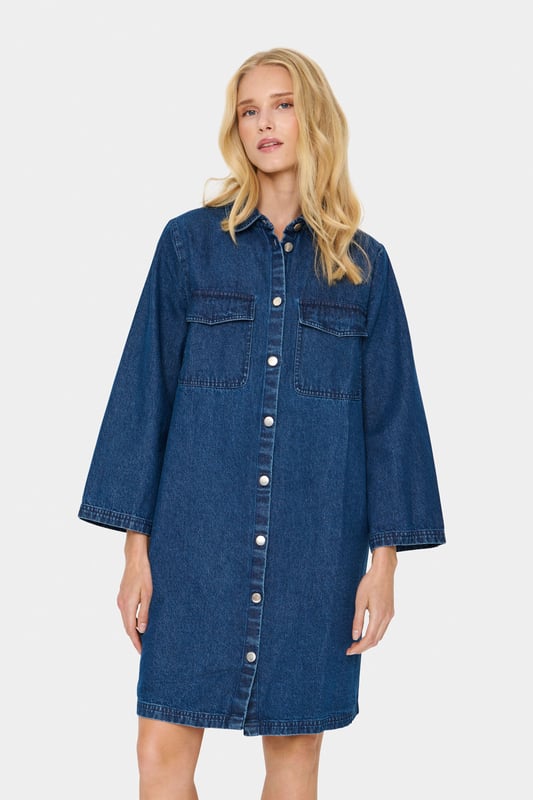 Kleid Gerade Passform blue