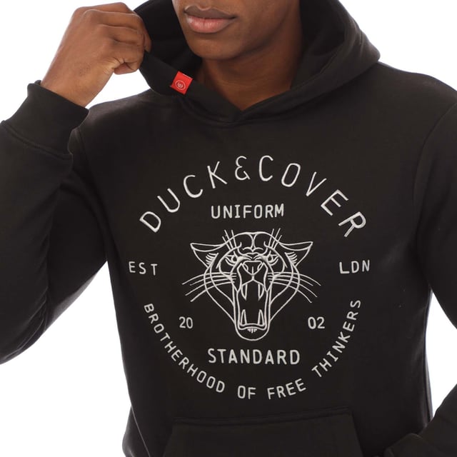 Heren Duck and Cover Raylan Graphic Hoodie in Zwart