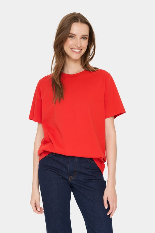 T-shirt Gerade Passform Racing Red