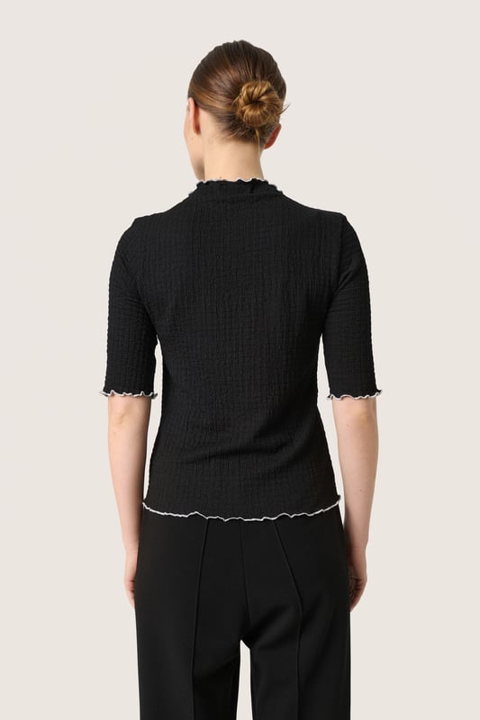 T-shirt Gerade Passform Blac
