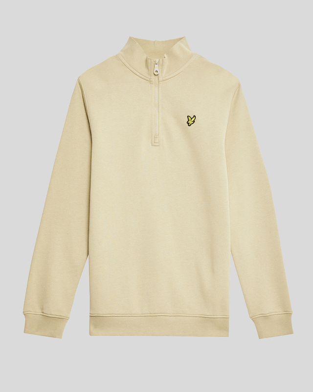 Lyle & Scott Barn Tröja med 1/4 Dragkedja - Sand