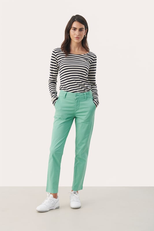 Casual Hose Gerade Passform Crème de Menthe