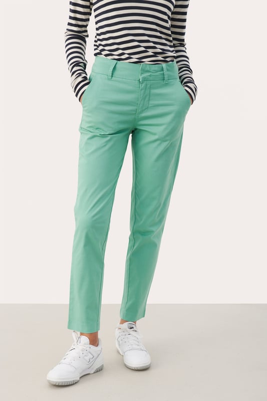 Casual Hose Gerade Passform Crème de Menthe