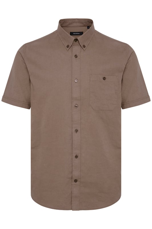 Kurzarmhemd Gerade Passform Walnut