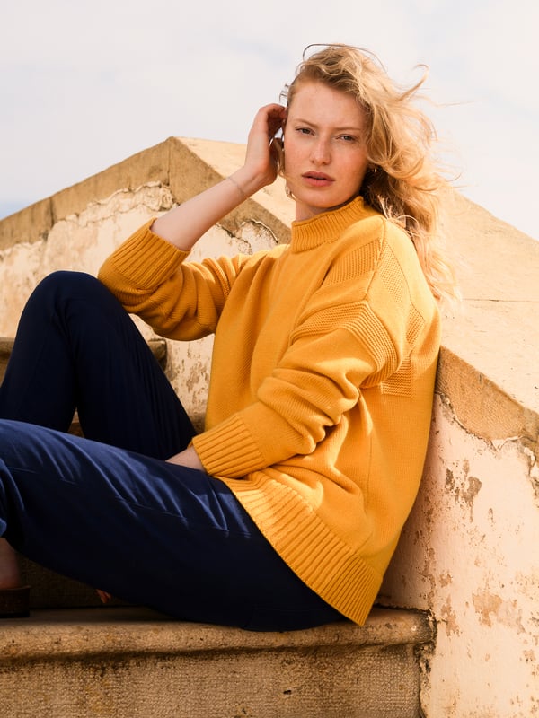 Purl Detail Gansey Jumper