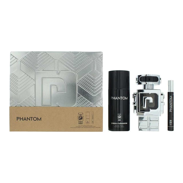 Paco Rabanne Phantom Eau De Toilette 100ml, 10ml + Deodorant Spray Gift ...