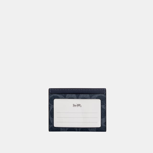 Slim ID Card Case in Signature