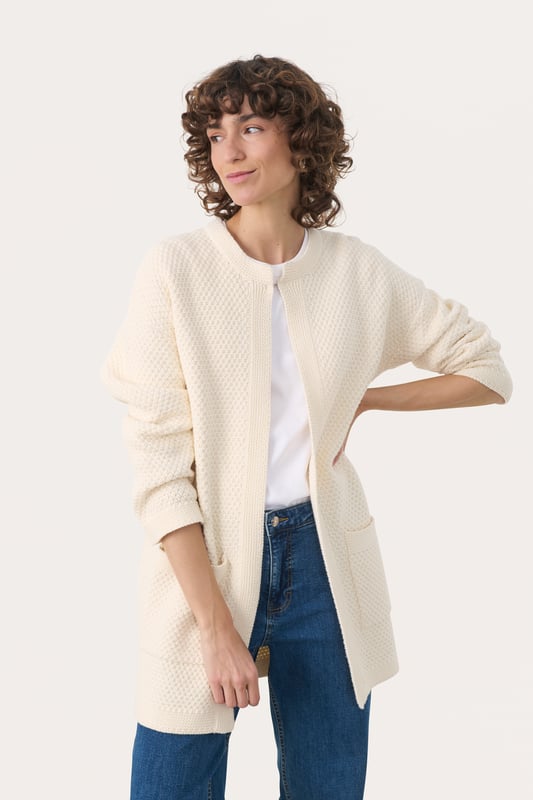 Strickjacke NiyaPW Gerade Passform cream
