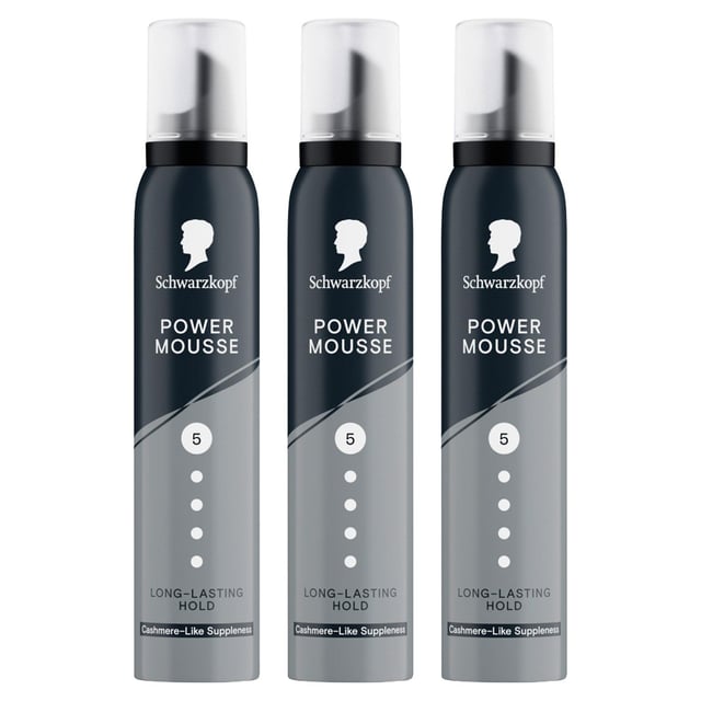 SK Styling Taft Power Cashmere HL5 Styling Mousse 200ml, 3 Pack