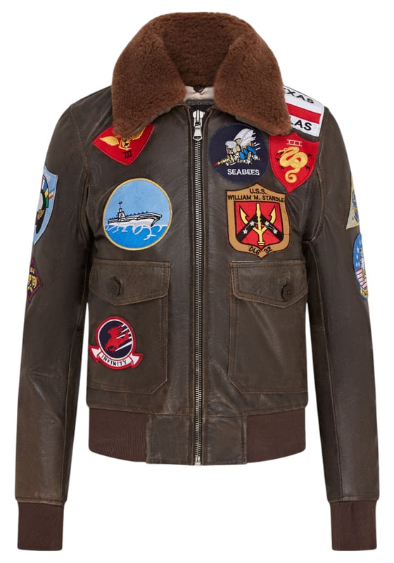 Women's Black A2 Top Gun Leather Bomber Jacket-Kimberley
