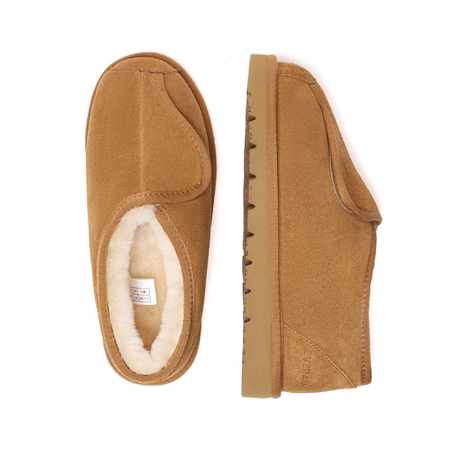 EVER AU Australia Men Mossy Adjustable Sheepskin Slippers