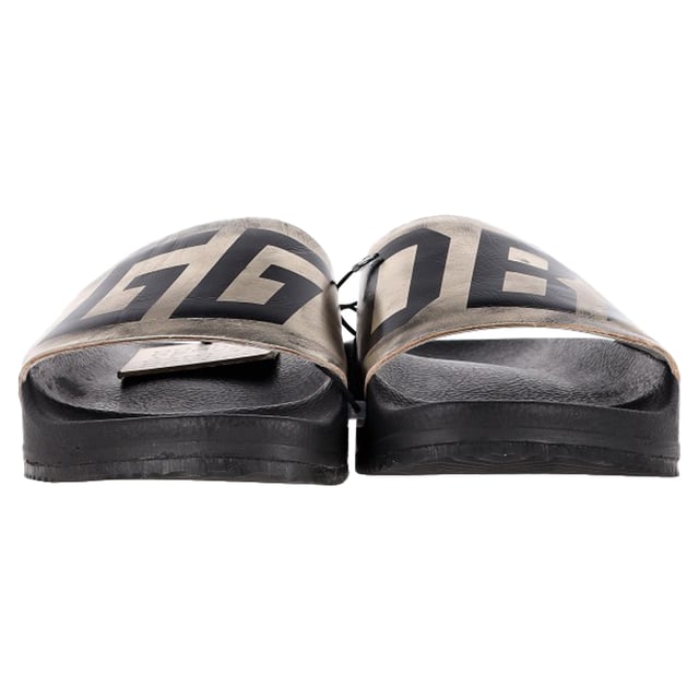 Golden Goose Poolstar Slides in Silver Leather