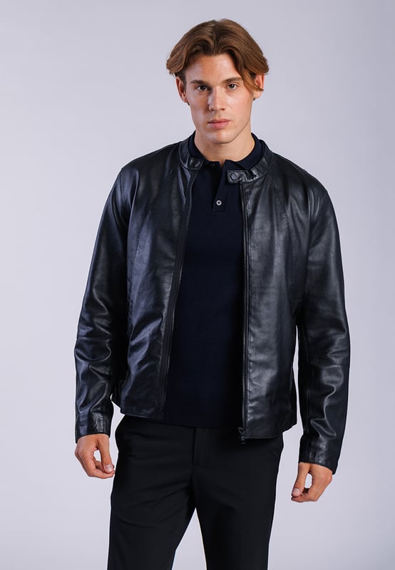 Verwunderlich Echtleder Jacke Herren Bilder