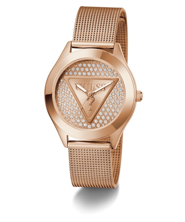 Guess Glitz Plaque Women's Rose Gold Watch GW0835L3