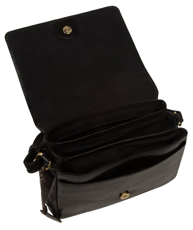 'Ilaria' Dark Tan Leather Tote Bag