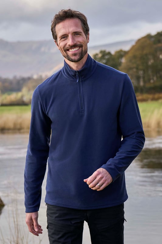 'Camber II' Men's Half Zip Fleece Top Antipill Breathable Casual Winter ...