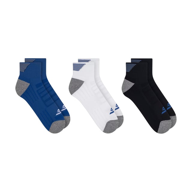 Men's Skechers 3 Pack of Quarter Crew Socks in Blue