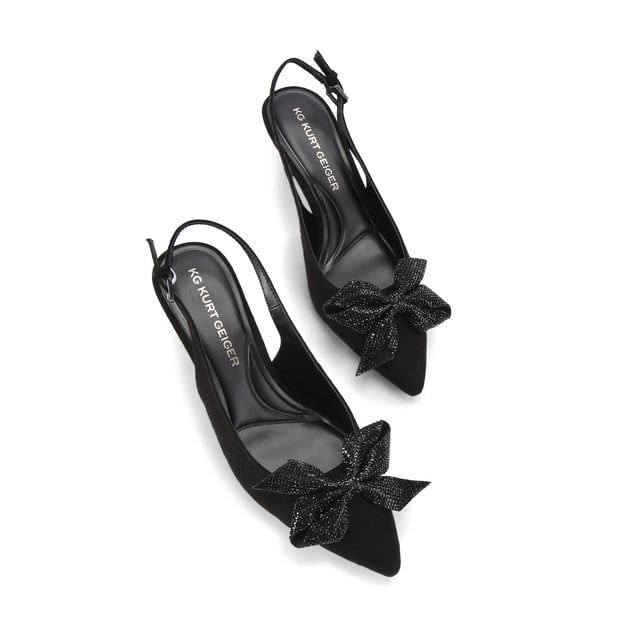 KG Kurt Geiger Suedette Tilly Bow Gem Heels