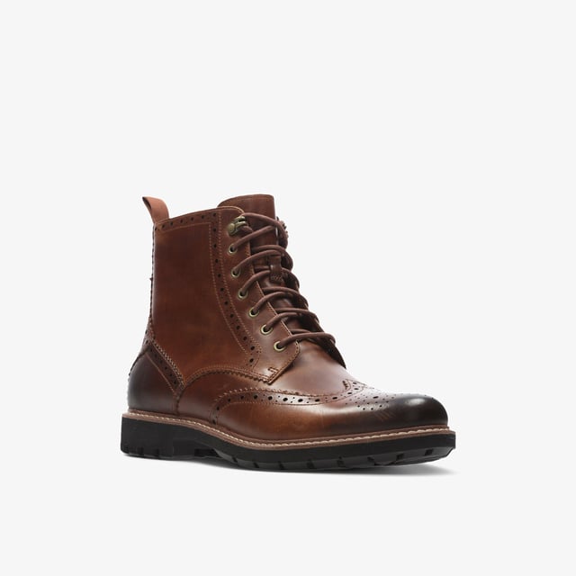 Batcombe Lord Dark Tan Lea Boots