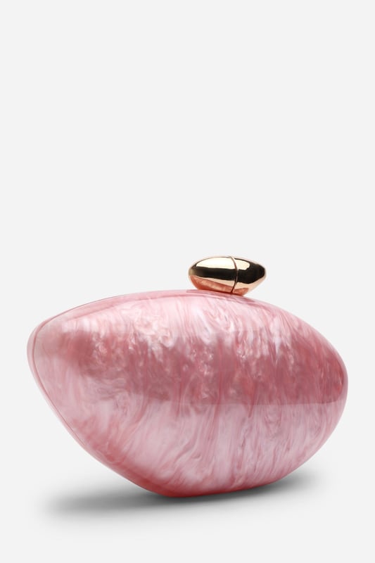 Wheres That From Womens 'Benna' Marble Acrylic Clutch