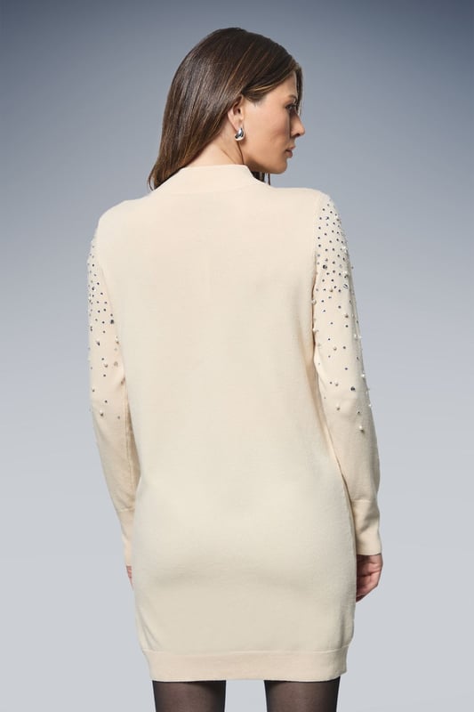Pearl Embellished High Neck Tunic