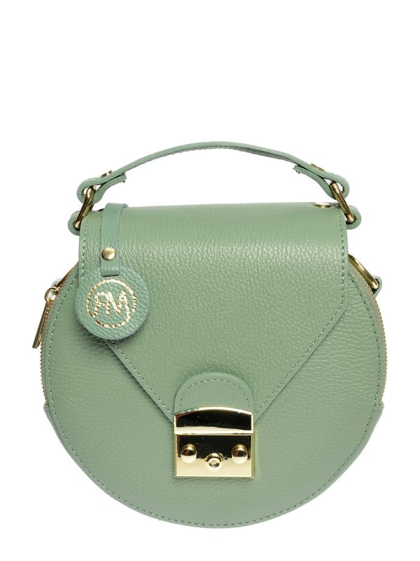 Roberta M Grüne Lederhandtasche