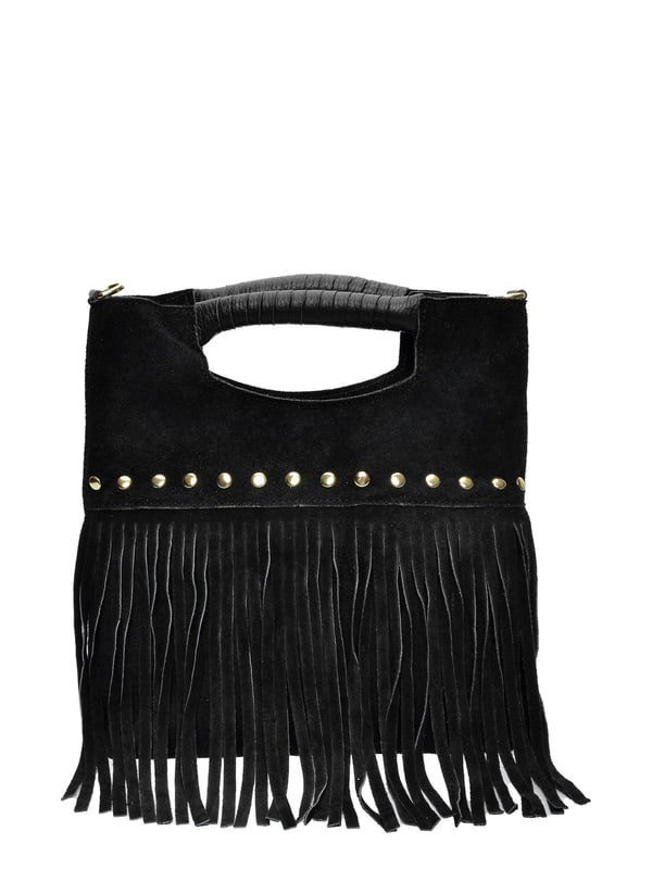 Luisa Vannini Black Leather Bag