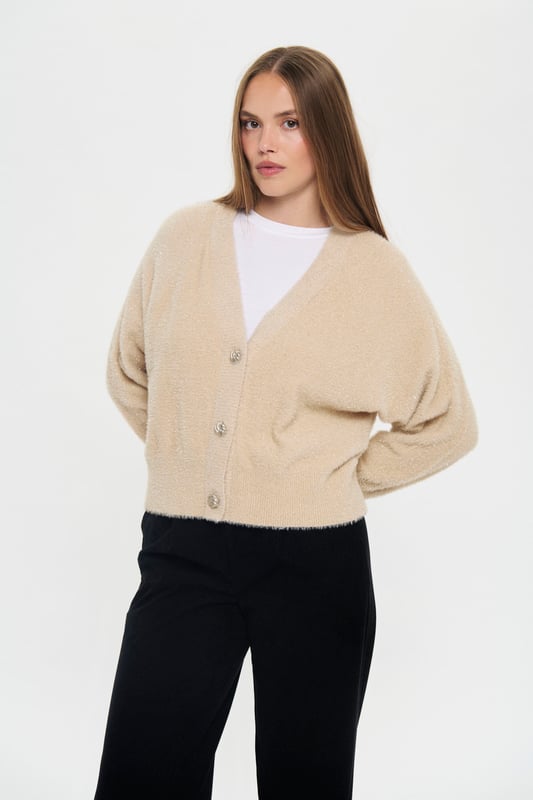 Strickjacke NushaSZ Strickjacke Gerade Passform