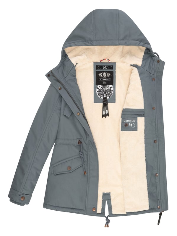 Marikoo women’s winter jacket Manolya with cotton shell & teddy lining