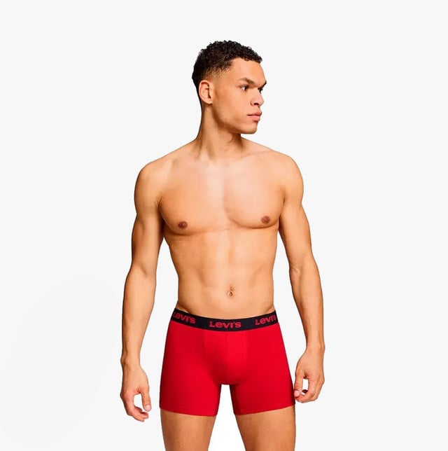 Levi's Repeat Logo Mens 3-pack Trunks Red Combo