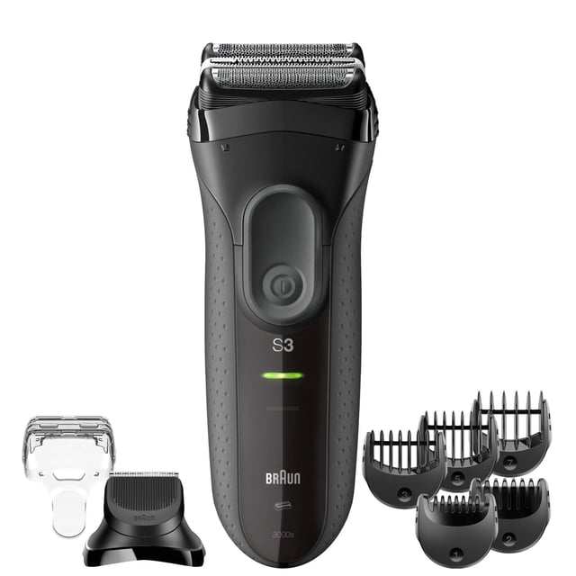Braun Series 3+ 3000BT Grey Electric Shaver with Beard Trimmer ...