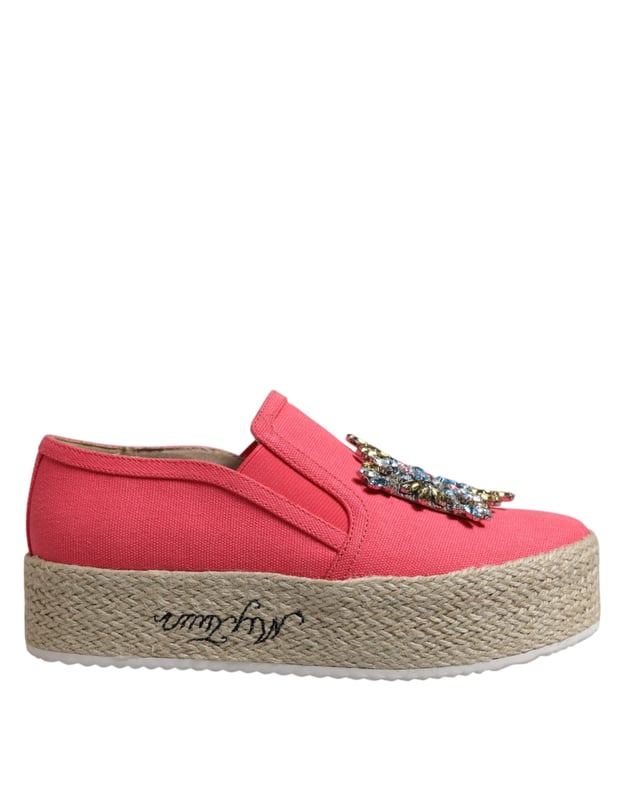Jute Platform met Strass Detail