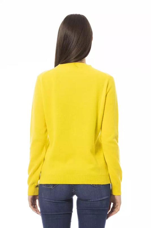 Yellow Cashmere Crewneck Sweater