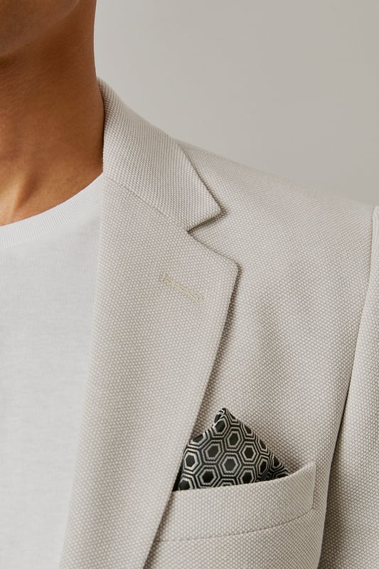 Neutral Slim Fit Patch Pocket Blazer