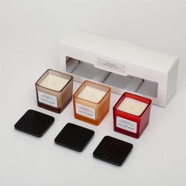 French Connection Autumn Collection Trio of Candles Gift Set 3 X 50g