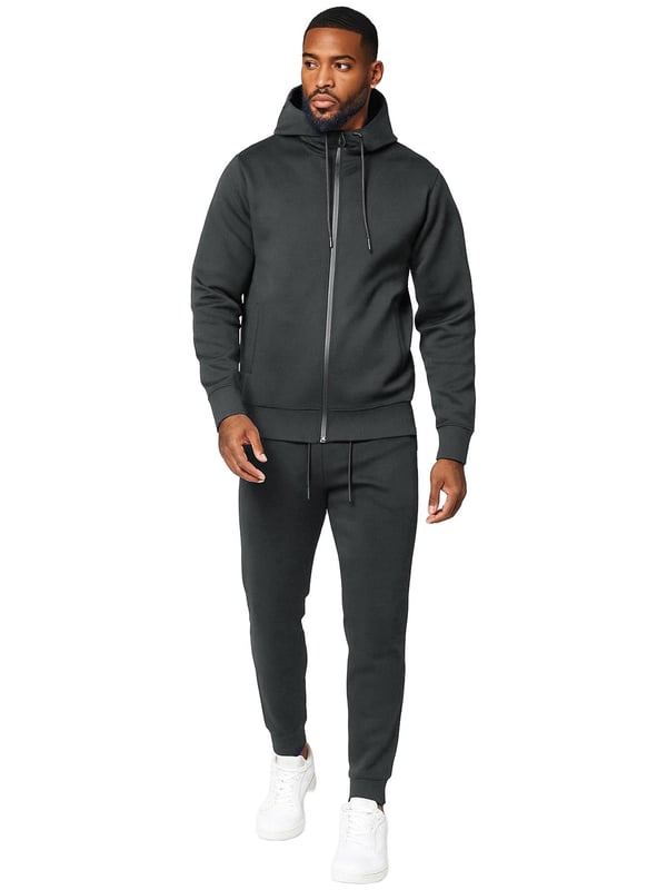 Kruze | Mens Scuba Tracksuit Set In Grey