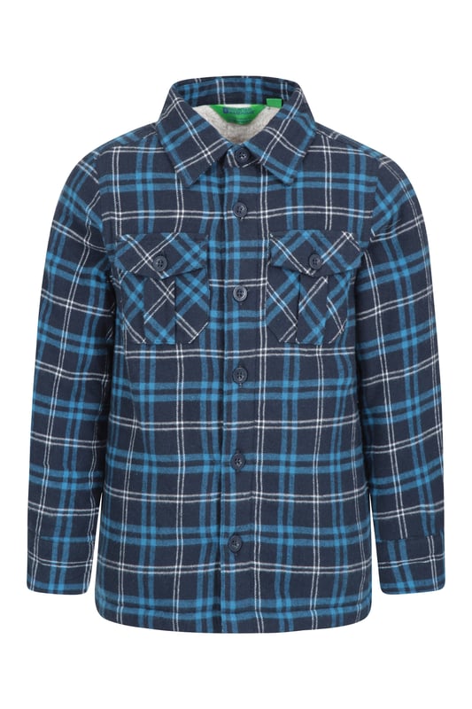 'Jackson' Kids Youth Shacket with Front Pockets Warm Layering Jacket Navy
