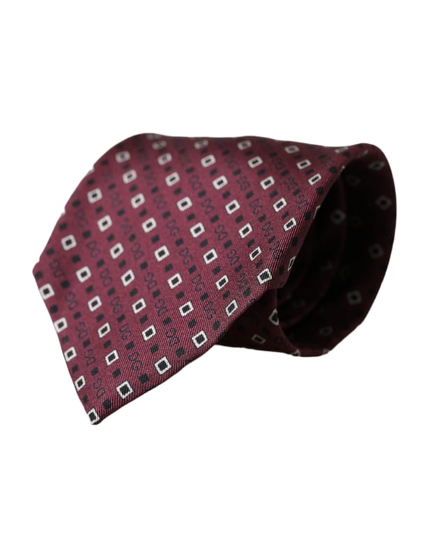 Geometrisch Patroon Zijden Stropdas Kra3316