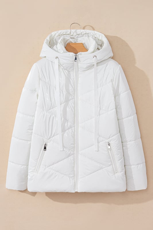 Gevoerde Puffer Jacket met Capuchon